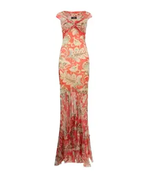 Etro Ruffled Paisley Maxi Dress