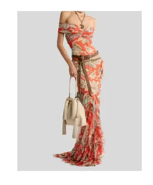 Etro Ruffled Paisley Maxi Dress