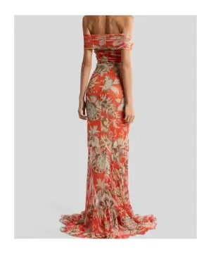 Etro Ruffled Paisley Maxi Dress