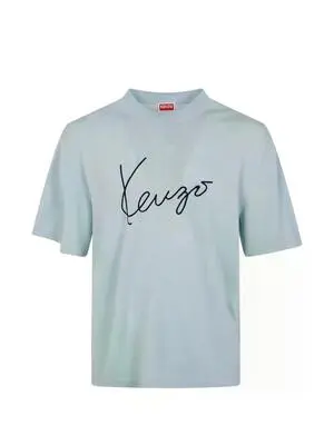 Kenzo Logo-embroidered T-shirt - Blue