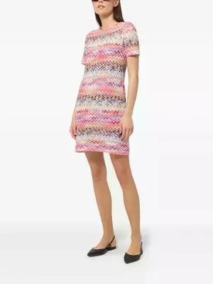 Missoni Zigzag-knit Short-sleeve Dress - Multicolour