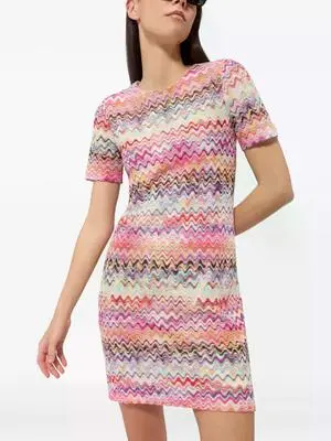 Missoni Zigzag-knit Short-sleeve Dress