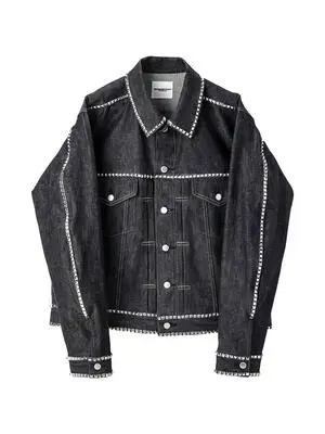 TAKAHIROMIYASHITA THESOLOIST. Racker Stud-embellished Denim Jacket - Blue