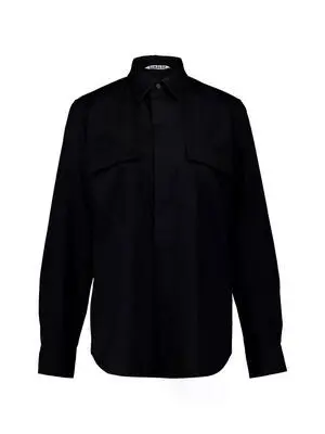 Auralee Wool Flap-pocket Shirt