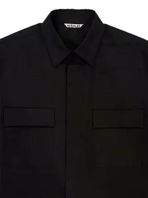 Auralee Wool Flap-pocket Shirt