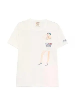 MC2 SAINT BARTH Ecstasea Print-detail Pocket T-shirt - Neutrals