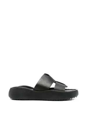SERGIO MORETTI FIRENZE Cut-out Platform Sandals - Black