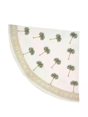 LES-OTTOMANS Handprint Round Tablecloth - Neutrals