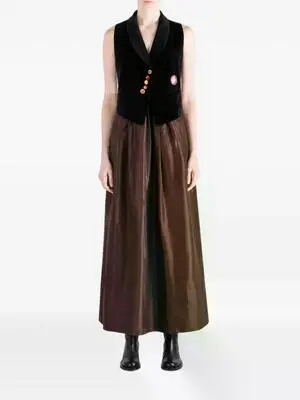 COMMUNS Velvet-panelled Shawl-lapel Jacket