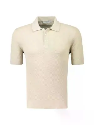 GRAN SASSO Waffle-knit Polo Shirt - Neutrals