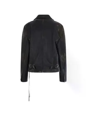 ANN DEMEULEMEESTER Malik Distressed Leather Jacket
