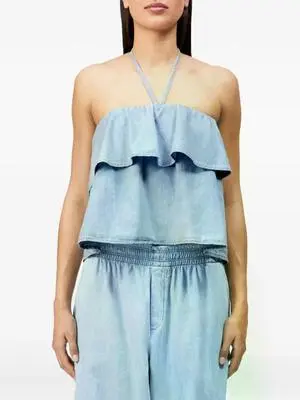 DRYKORN Halterneck Blouse With Ruffled Detailing