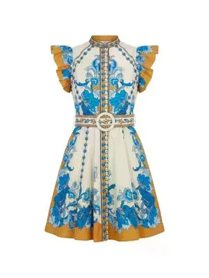 SCARLETT POPPIES Baronessa Ruffled Dress - Neutrals