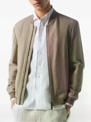 Corneliani Suede Zip-up Bomber Jacket