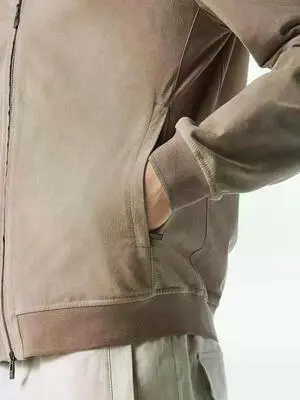 Corneliani Suede Zip-up Bomber Jacket