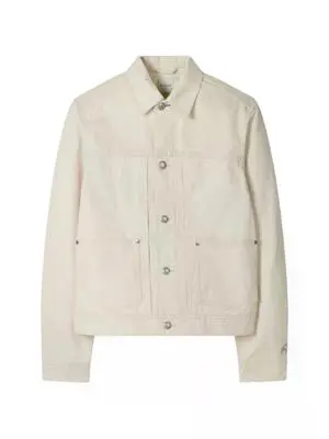 Paul Smith Pleated-detail Denim Jacket - Neutrals