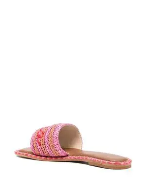 Giada Benincasa Woven Embroidered Sandals