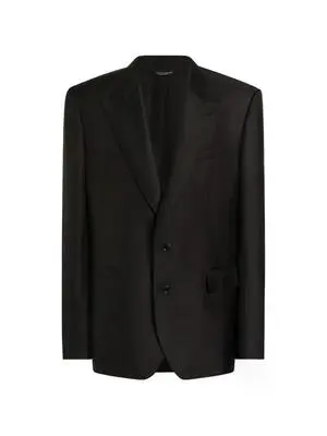 Dolce & Gabbana Sicilia Light Single-breasted Silk Twill Jacket - Black