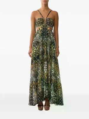 Camilla Leopard-print Cut-out Maxi Dress