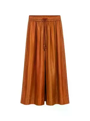 FORTE_FORTE Bronze Satin Drawstring Palazzo Pants - Orange