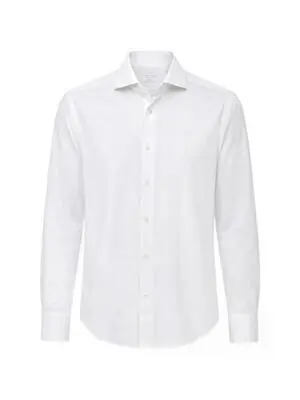 XACUS Long-sleeve Spread-collar Shirt - White