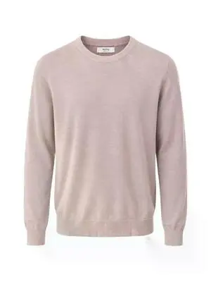 MASQ Fine-knit Raglan-sleeve Sweater - Pink