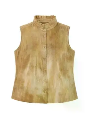 UMA WANG Tina Ruffled-collar Top - Yellow