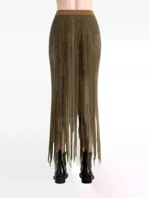 UMA WANG Ribbed Knit Distressed Skirt