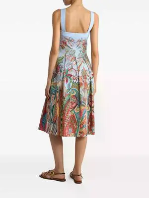 Etro Paisley-print V-neck Midi Dress