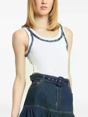 Cinq À Sept Fringe Trim Tank Top