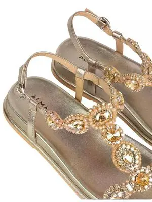 ALMA EN PENA Crystal-embellished Slingback Sandals