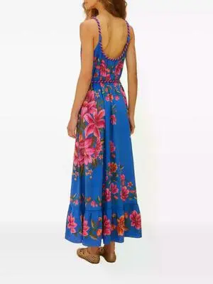 Farm Rio Floral Print Maxi Dress With Rope Detail