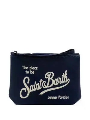 MC2 SAINT BARTH Aline Logo Zip Clutch Bag