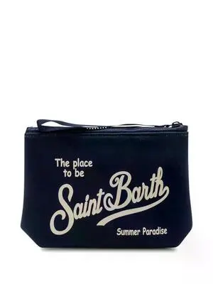 MC2 SAINT BARTH Aline Logo Zip Clutch Bag