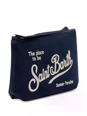 MC2 SAINT BARTH Aline Logo Zip Clutch Bag