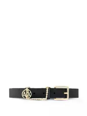 Armani Exchange Logo Charm Chain Detail Belt
