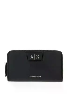 Armani Exchange Logo-detail Wallet - Black