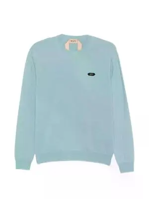N°21 Logo Patch Sweater - Blue