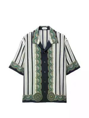 Versace Printed Crêpe De Chine Silk Shirt