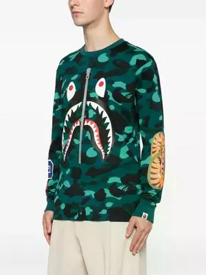 A BATHING APE Camouflage Print Crewneck Sweatshirt
