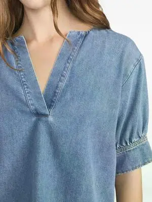 FRAME V-neck Popover Top