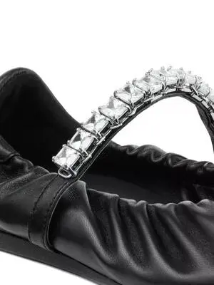 JIMMY CHOO Jade Crystal-embellished Ballet Flats
