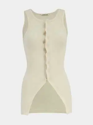 Auralee Organic Rib Tank Top - Cream