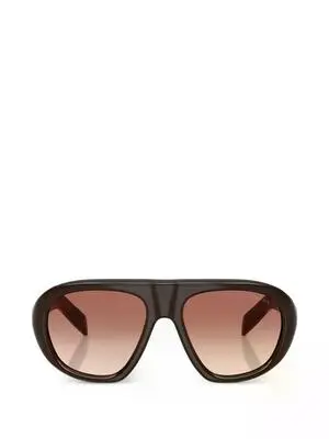 Prada Logo-detail Sunglasses - Brown