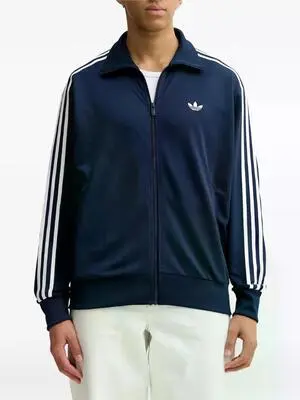 Adidas Firebird Logo-embroidered Zip Sweatshirt - Blue