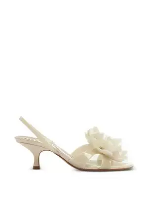 Farm Rio Floral Appliqué Slingback Sandals