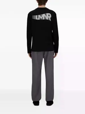 Herno Charcoal Woven Texture Trousers