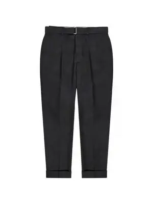 Officine Générale Hugo Buckle Pleated Trousers - Black