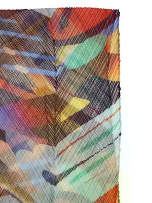 Issey Miyake Playground Abstract-print Scarf - Red