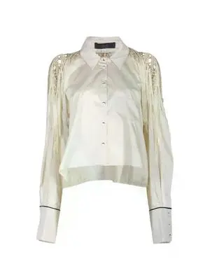 SADH Cream Fringe Detail Shirt - Neutrals
